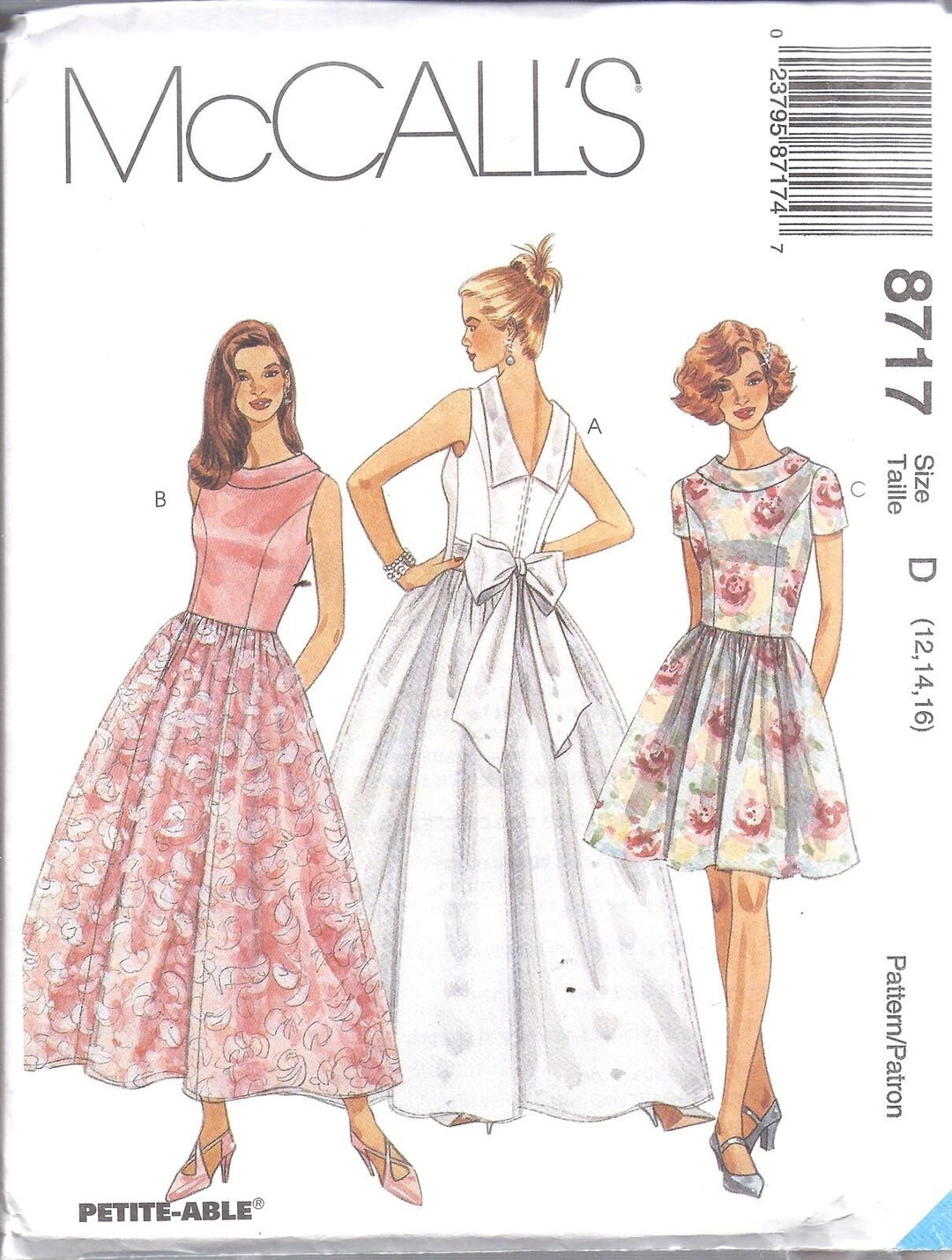 8717 UNCUT Mccalls SEWING Pattern Formal Prom Dance Princess Party ...