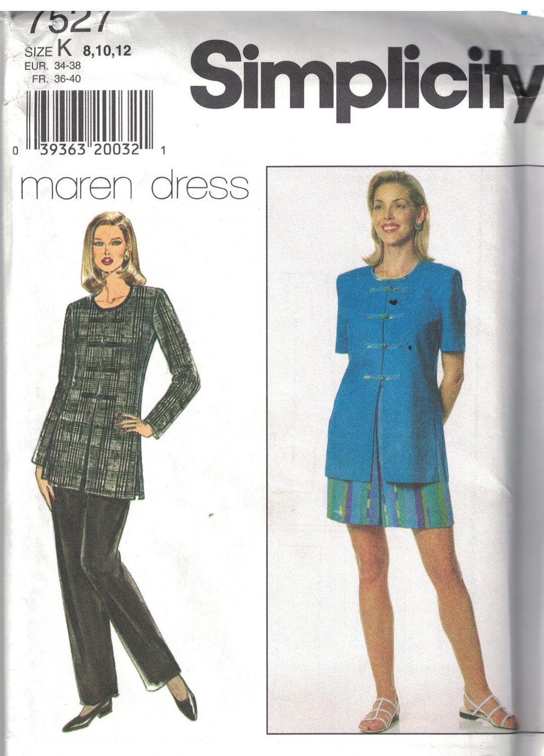 7527 Simplicity SEWING Pattern Misses Top Pants Shorts - Etsy