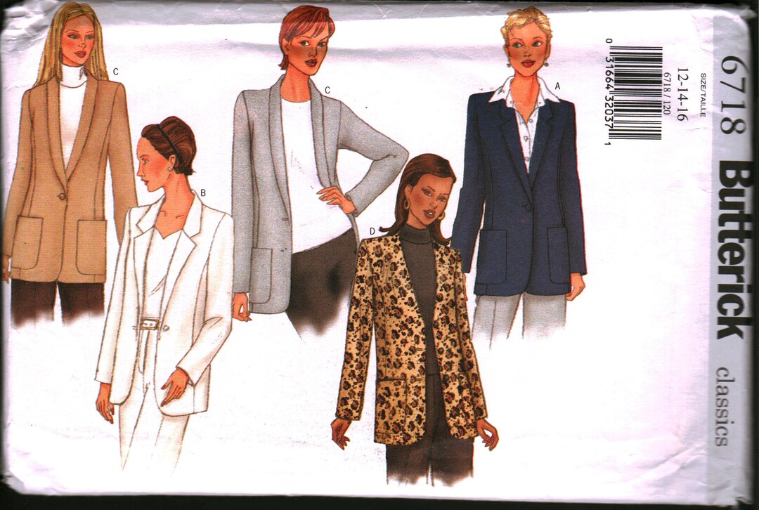 6718 Butterick Vintage SEWING Pattern Misses' Petite Jacket OOP - Etsy