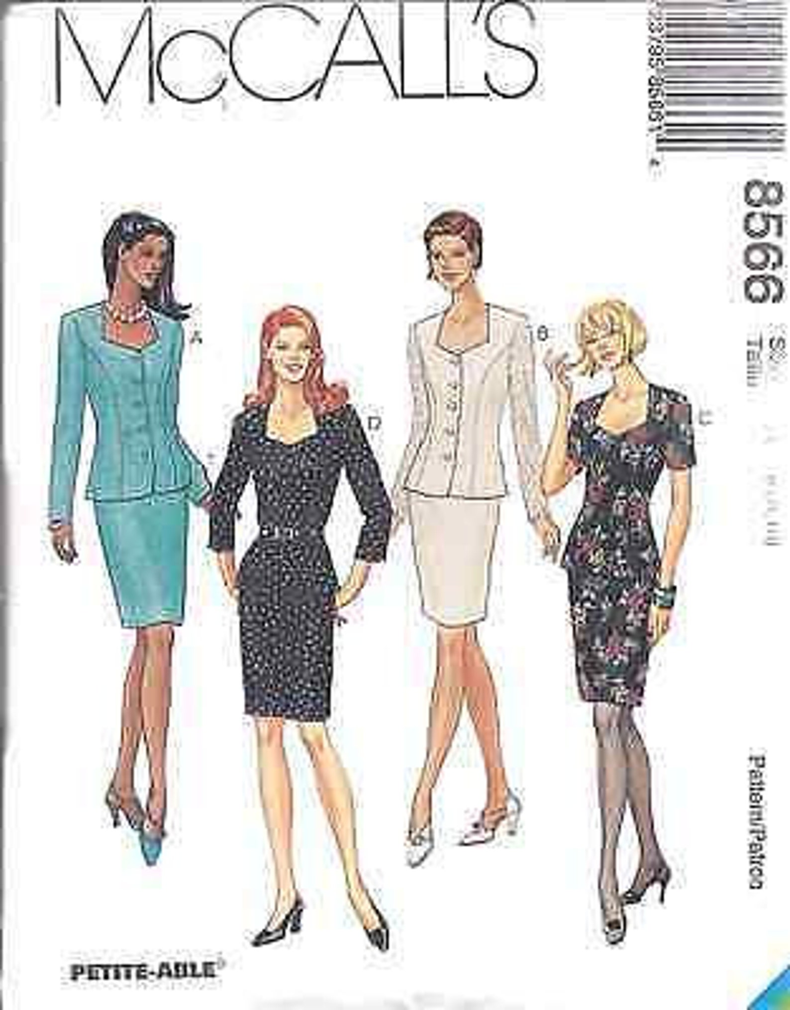 8566 UNCUT Mccalls Sewing Pattern Misses Unlined Jacket Skirt | Etsy