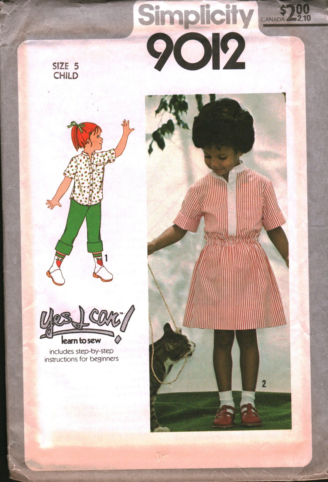 9012 Simplicity Vintage SEWING Pattern Childs Shirt Skirt - Etsy