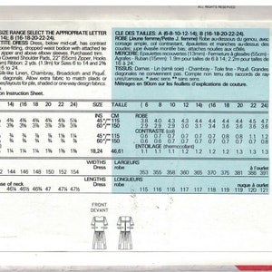 4167 UNCUT Vintage Butterick SEWING Pattern Misses Dress Below Mid Calf ...