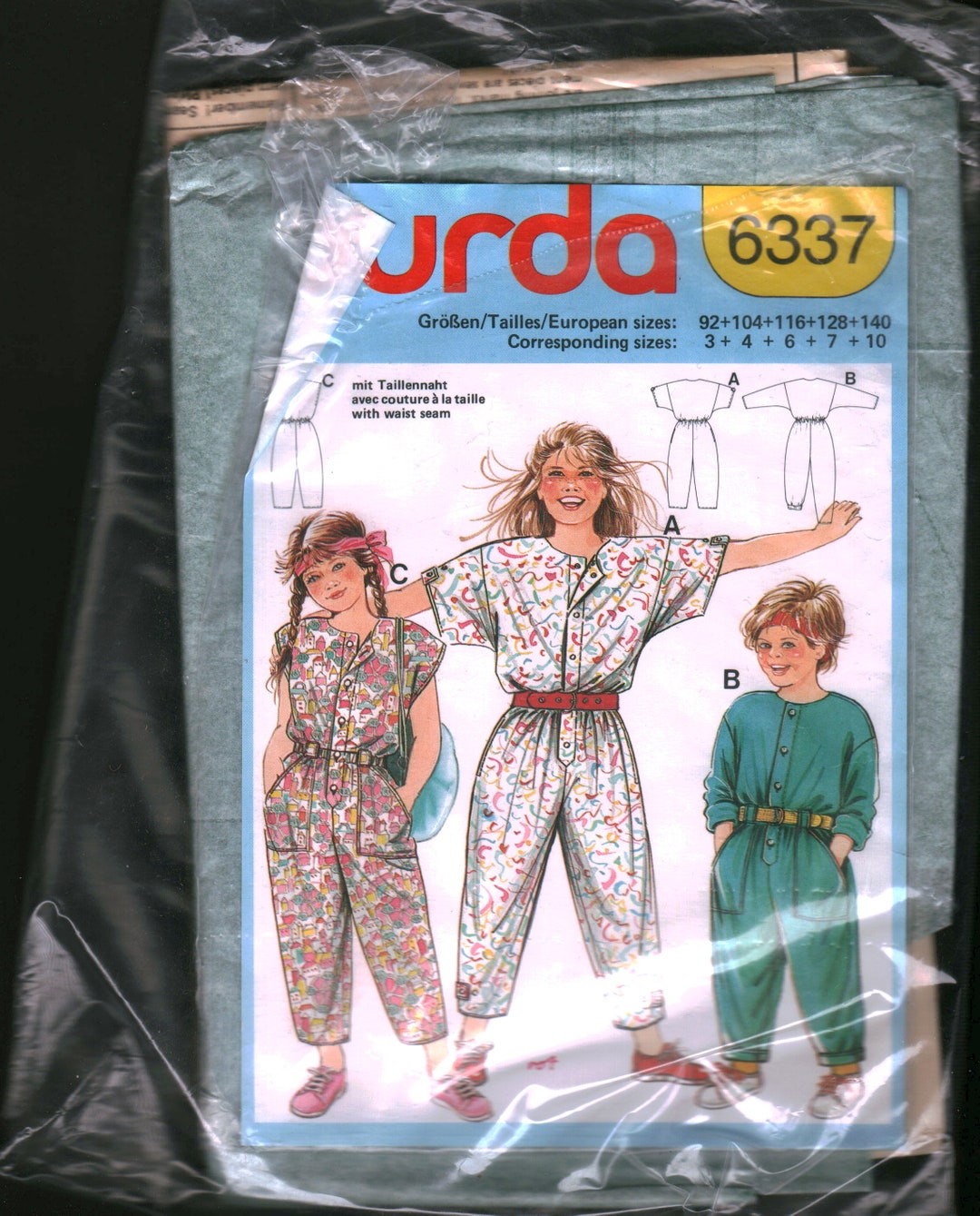 6337 Vintage Burda SEWING Pattern Childrens' Jumpsuit OOP - Etsy UK