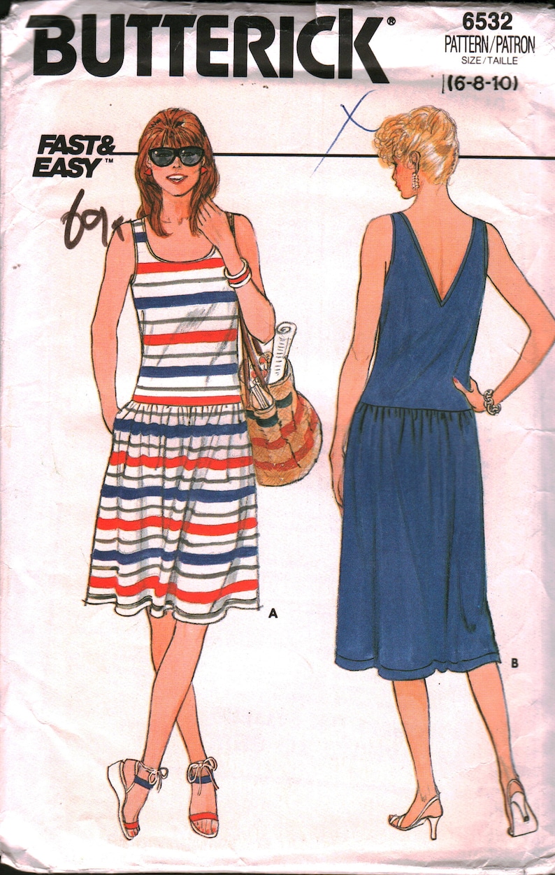 6532 Butterick Vintage SEWING Pattern Misses' Dress OOP - Etsy