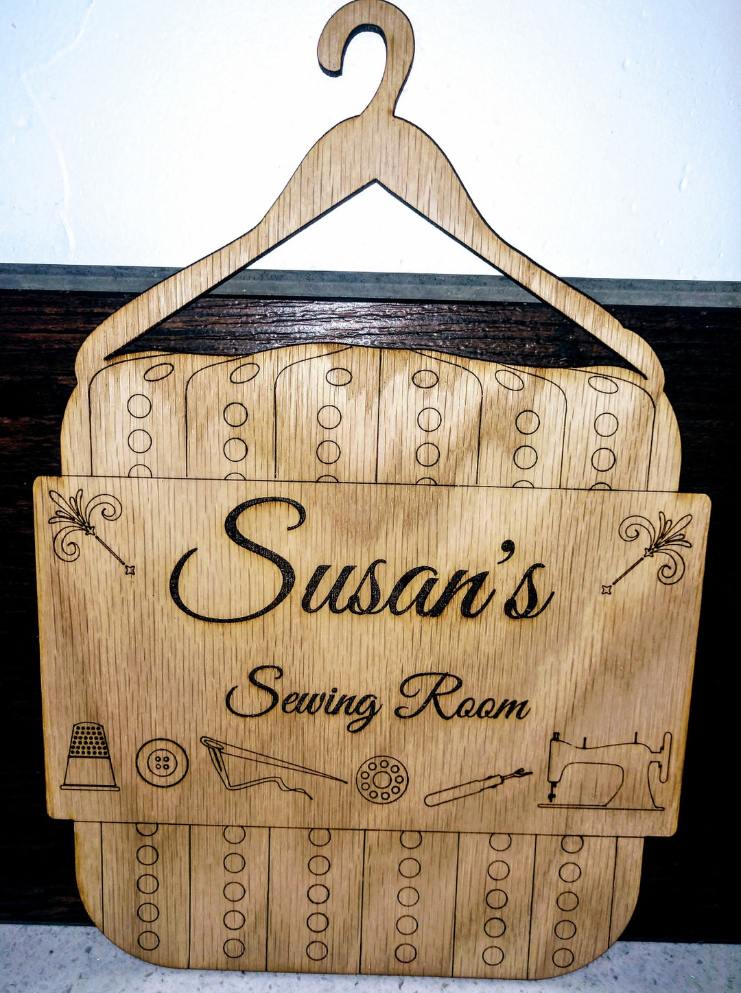 New Custom Personalized Sewing Craft Room Sign Sewing Machine Fabric ...