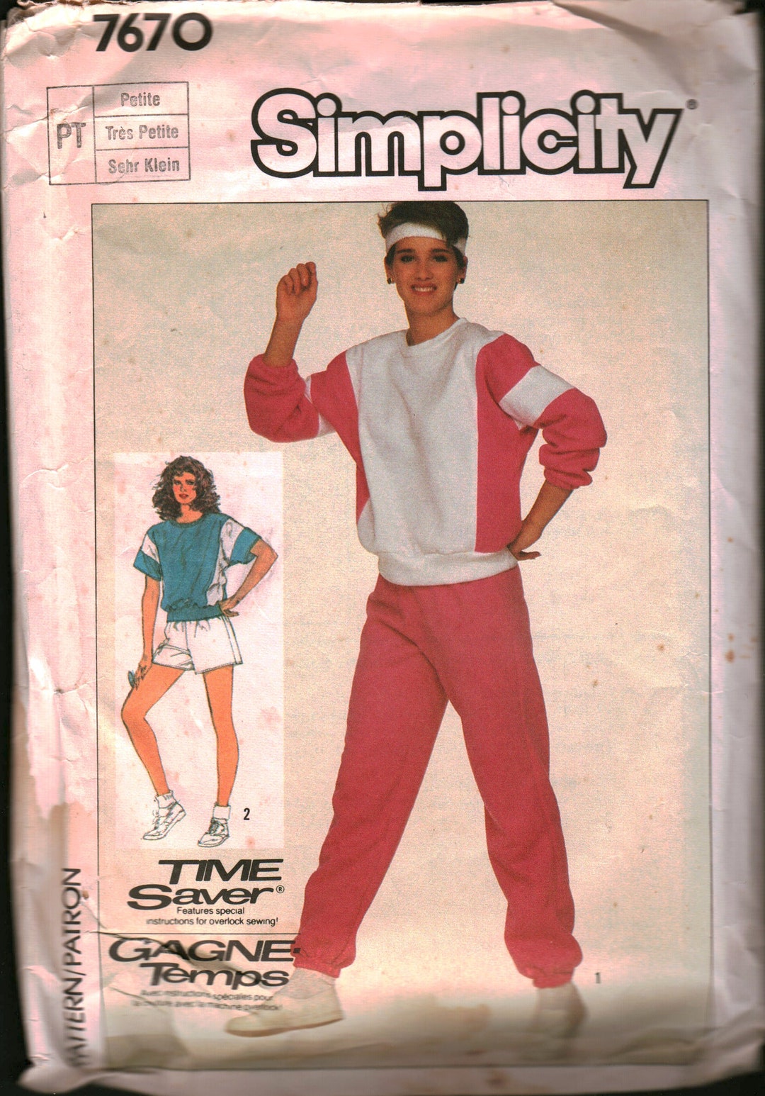 7670 Vintage Simplicity Sewing Pattern Misses Pullover Top Pants Shorts ...