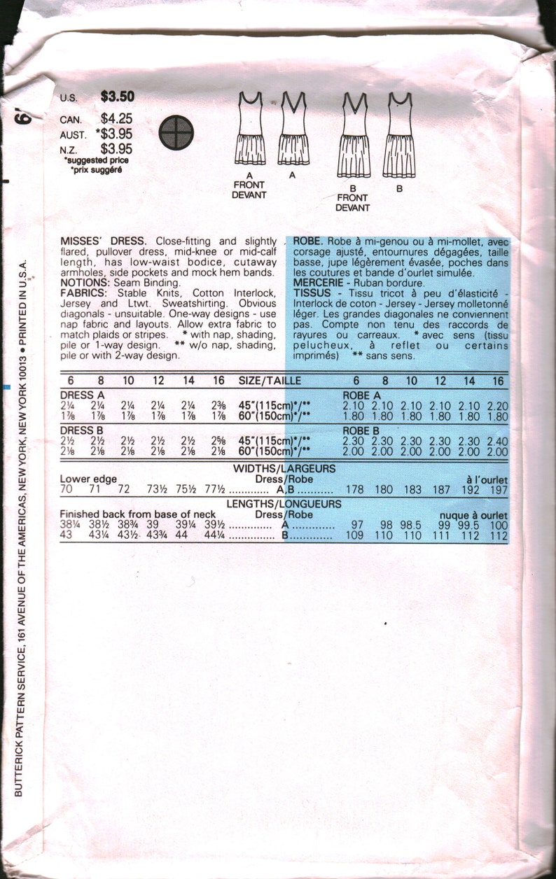 6532 Butterick Vintage SEWING Pattern Misses' Dress OOP - Etsy