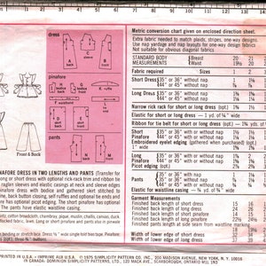 7197 Vintage Simplicity Sewing Pattern Girls Dress Pinafore Dress Pants ...