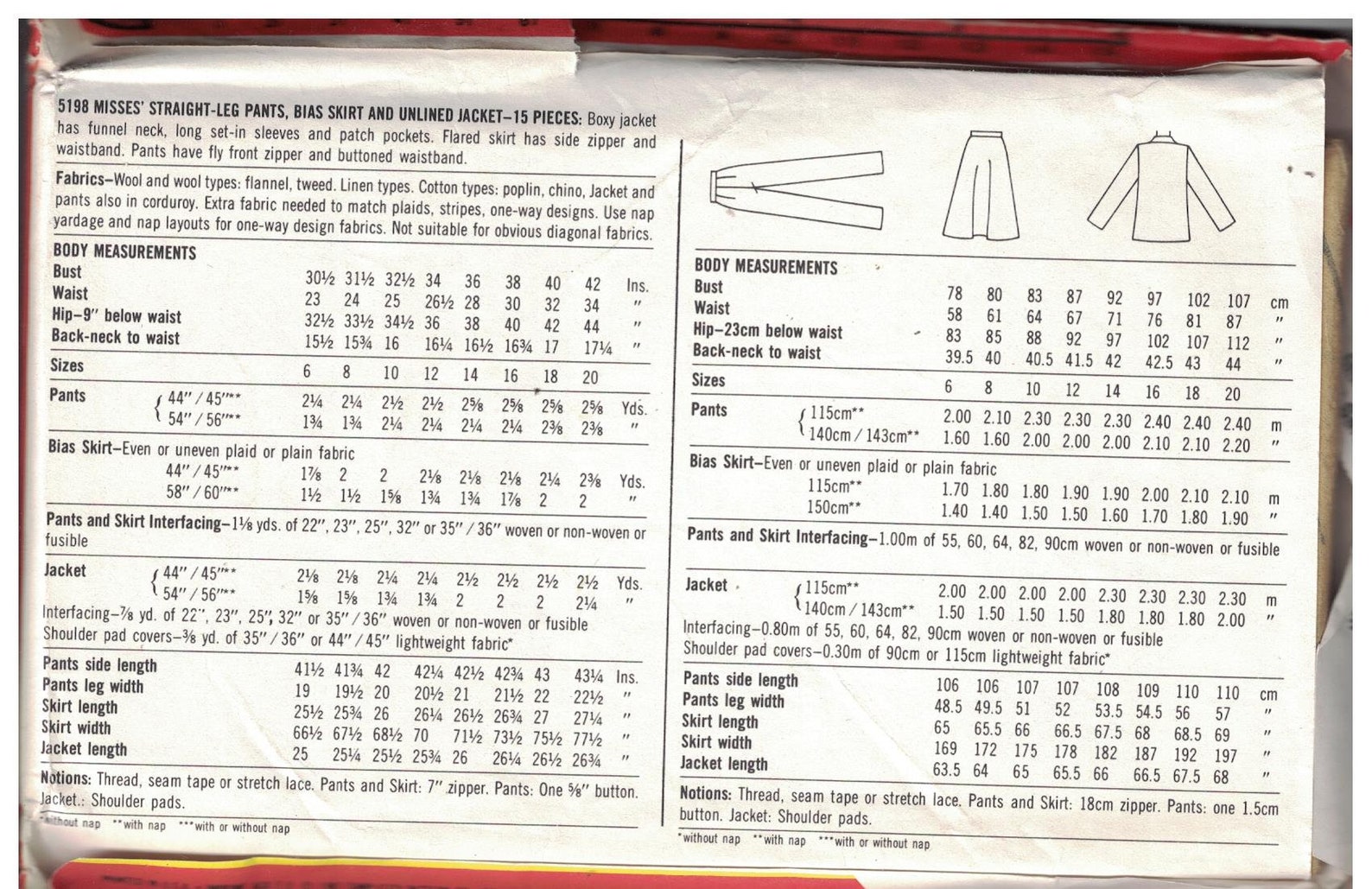 5198 Vintage Simplicity SEWING Pattern Misses Unlined Jacket - Etsy