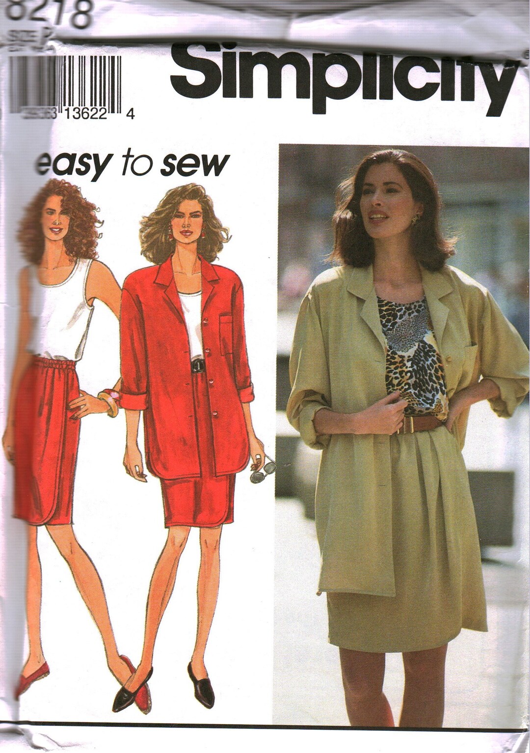 8218 Simplicity Vintage SEWING Pattern Misses Skirt Tank Top Shirt ...