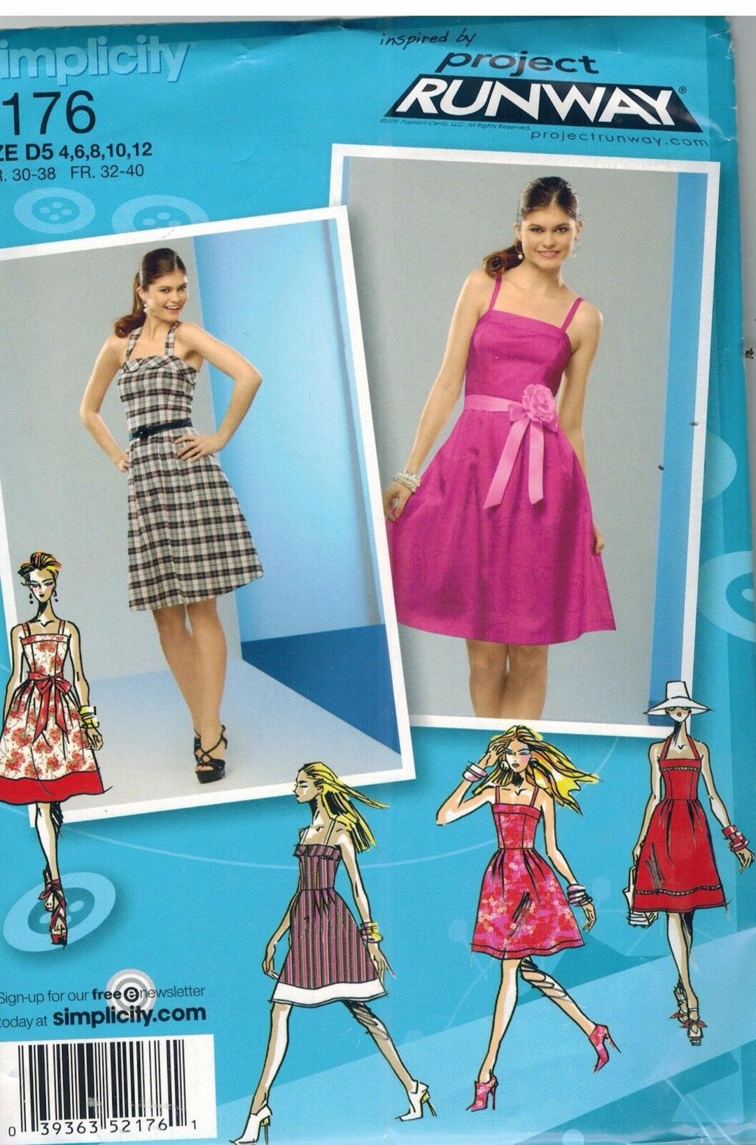 2176 UNCUT Simplicity Pattern Misses Project Runway Dress Spring ...