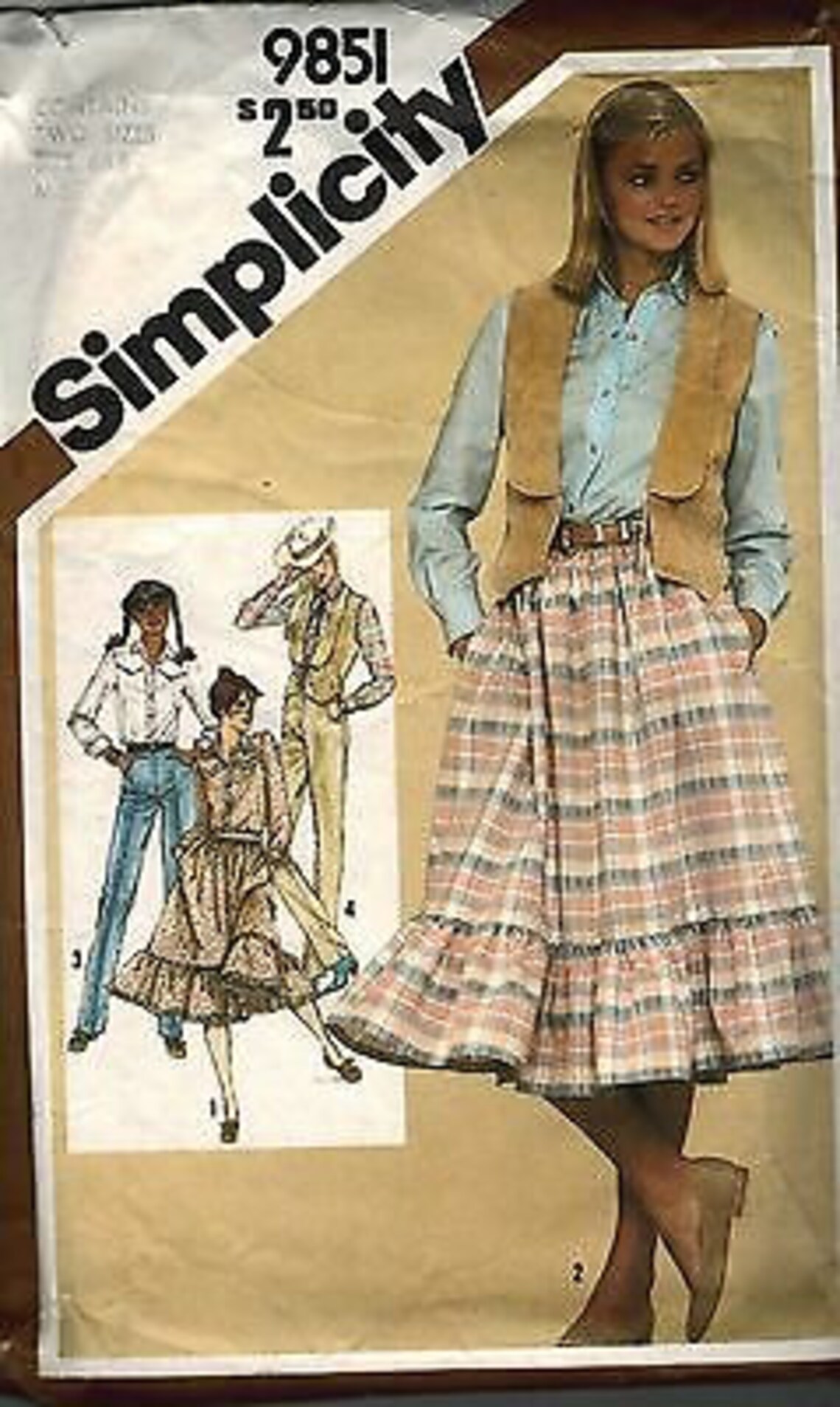 9851 Vintage Simplicity Sewing Pattern Misses Skirt Straight | Etsy