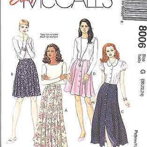 8006 UNCUT Mccalls Vintage Pattern Misses Skirt Sewing Sew Oop - Etsy
