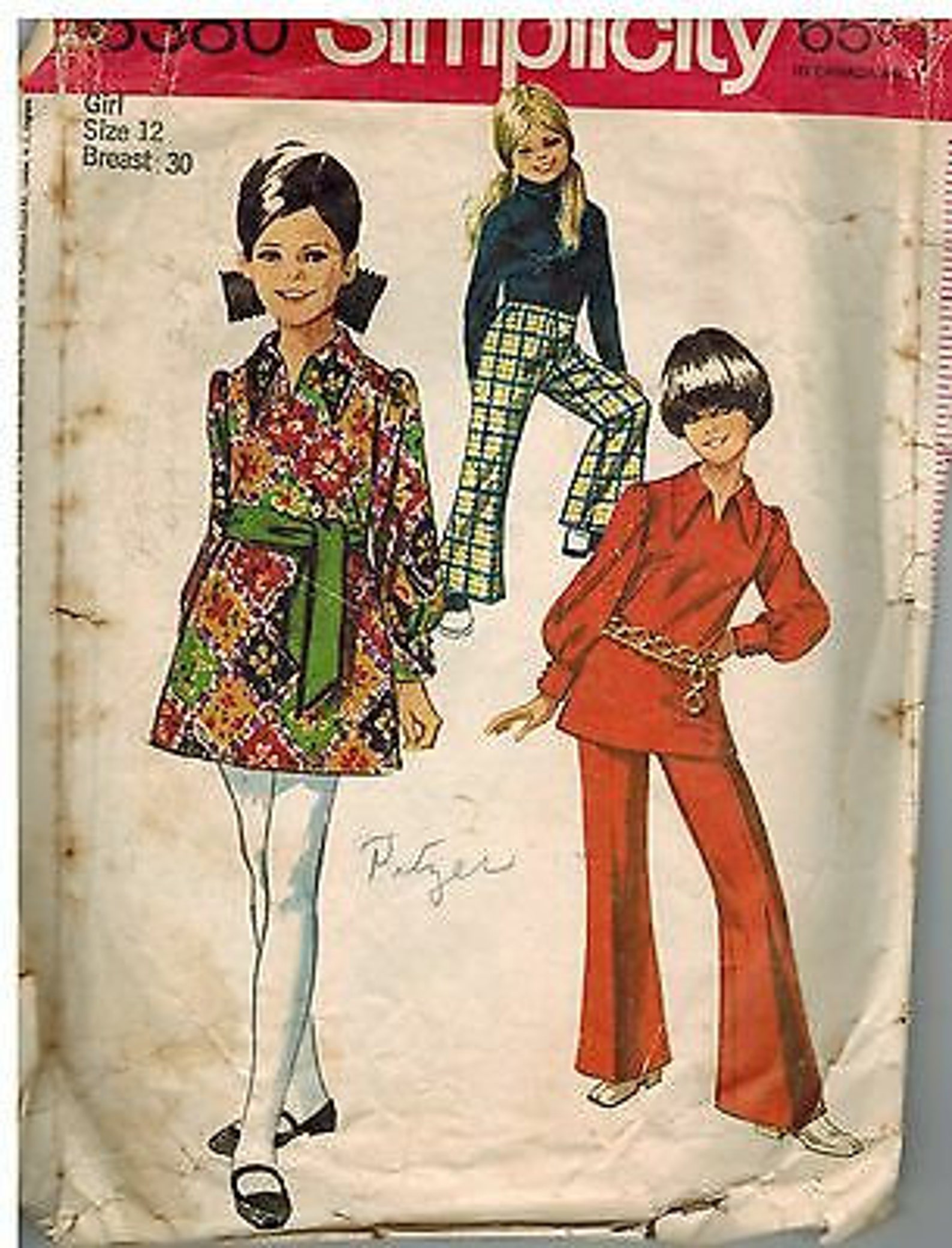 8380 Vintage Simplicity Sewing Pattern Girls Dress Tunic Bell - Etsy