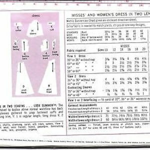 5968 Vintage Simplicity Sewing Pattern Misses High Waisted Dress Dressy ...