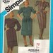 6437 Vintage Simplicity Sewing Pattern Misses Pullover Dress Sleeve ...
