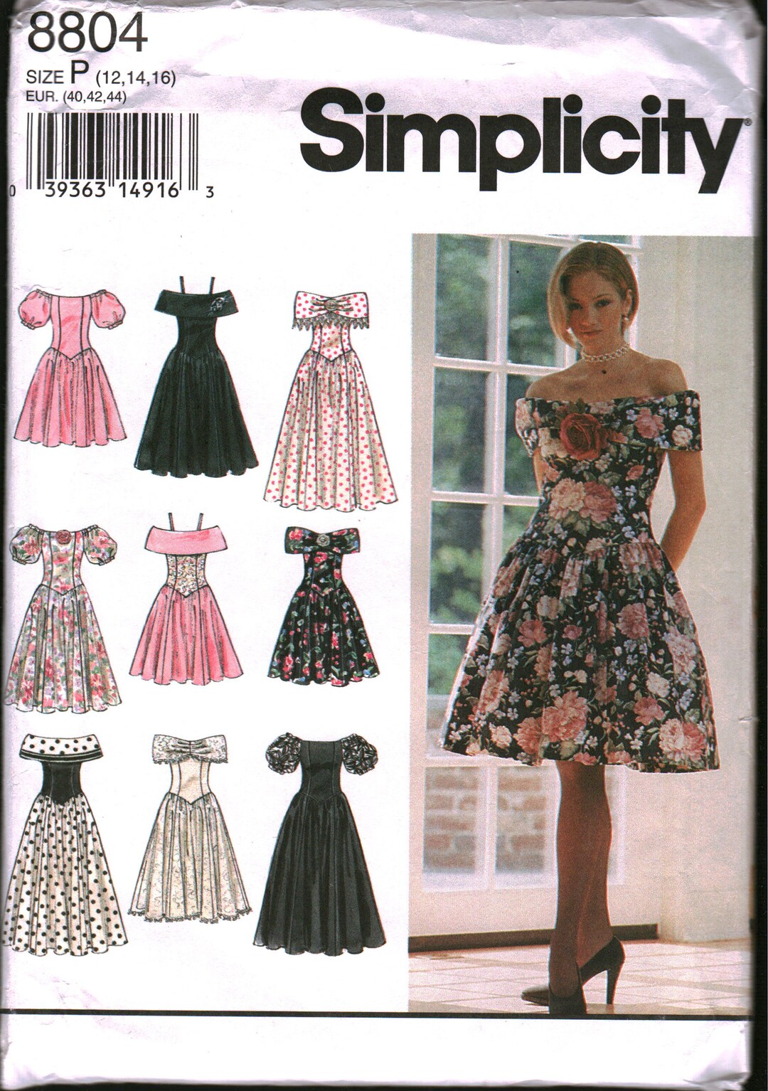 8804 Vintage Simplicity Pattern Misses Dress SEWING CUT Cocktail ...