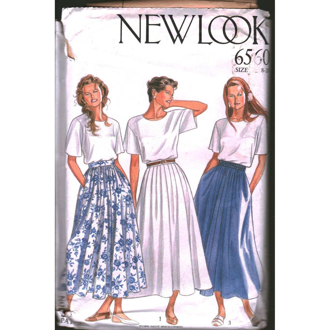 New Look 6560 Sewing Pattern Misses Skirts Pleated Gathered Sizes 8-14 ...