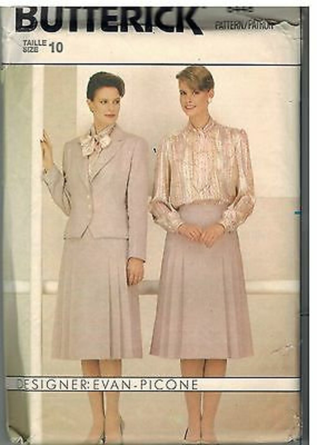 6448 UNCUT Butterick SEWING Pattern Misses Evan Picone Jacket Skirt ...
