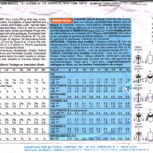 3030 Butterick Vintage SEWING Pattern Misses Shirt OOP - Etsy