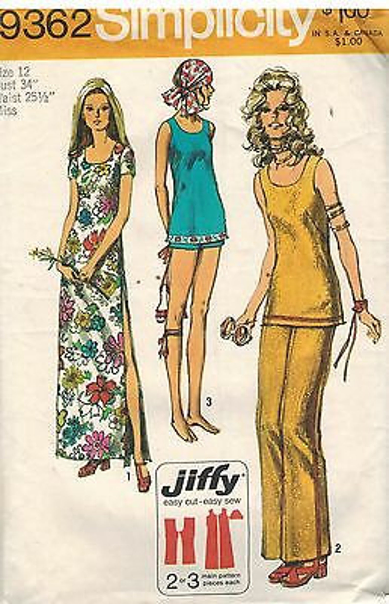 9362 Vintage Simplicity Sewing Pattern Misses Jiffy Dress - Etsy