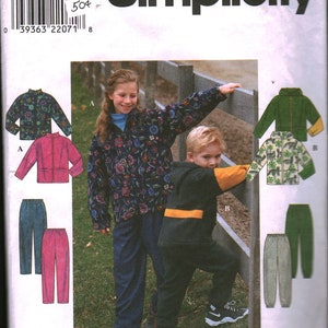 8342 Vintage Simplicity Sewing Pattern Kids Loose Fitting Jacket and ...