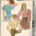7831 UNCUT Mccalls Sewing Pattern Misses Pullover Blouse Bias Cut Front ...