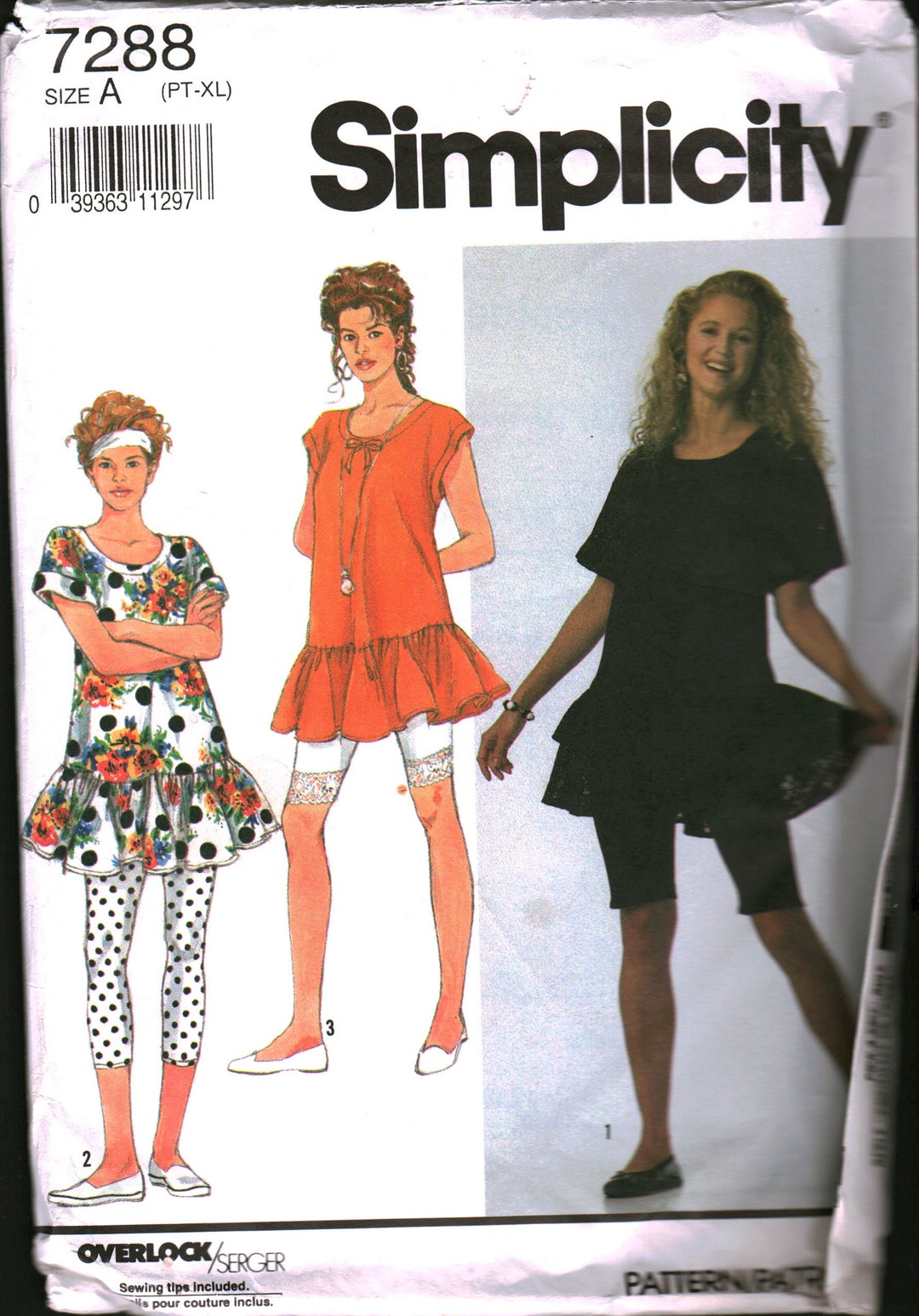 7288 Simplicity Vintage SEWING Pattern Misses' Leggings Top OOP - Etsy