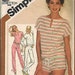 9890 Vintage Simplicity Sewing Pattern Misses Pullover Top Pull on ...