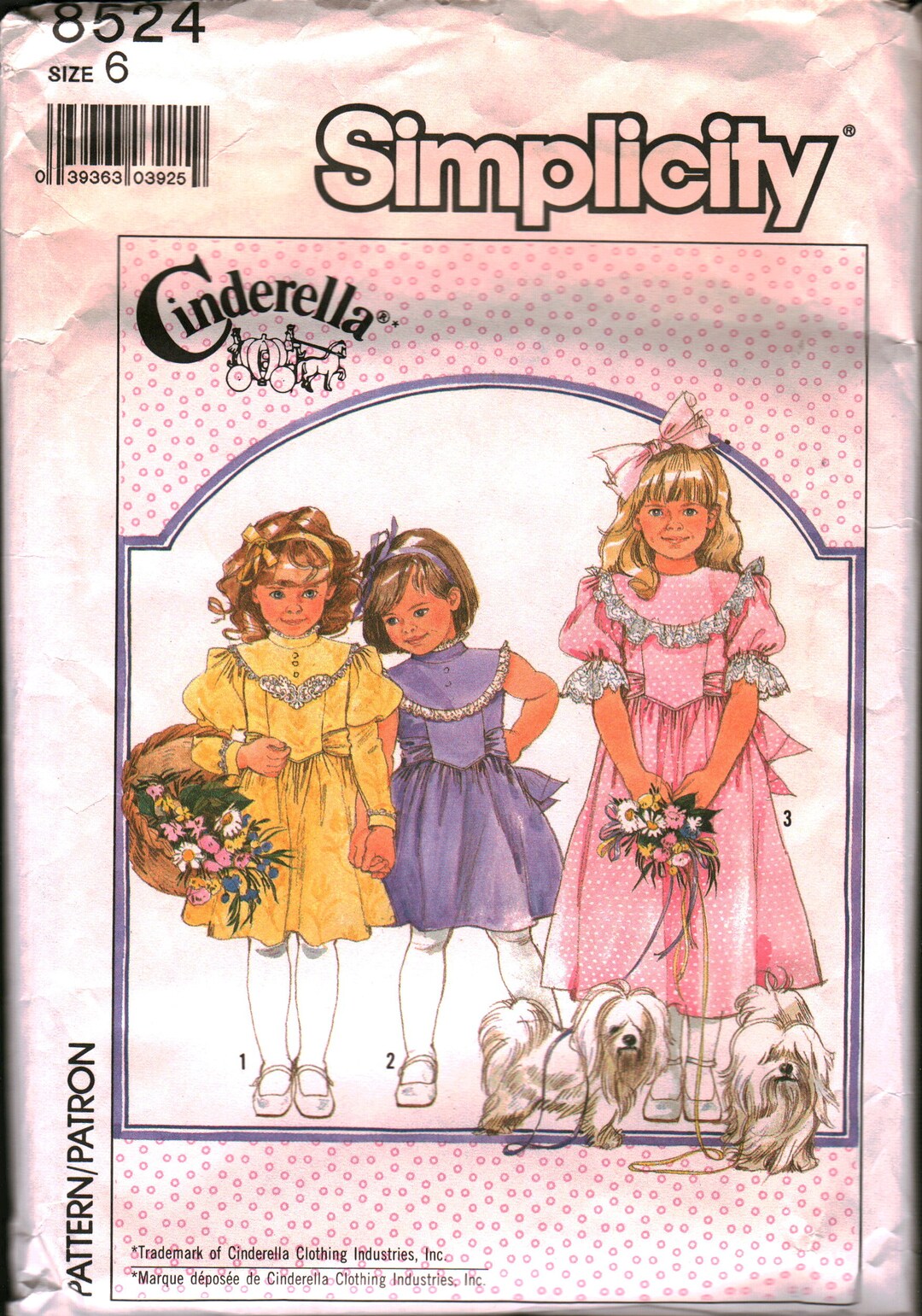 8524 Vintage Simplicity Pattern Kids Dress Cinderella SEWING CUT - Etsy