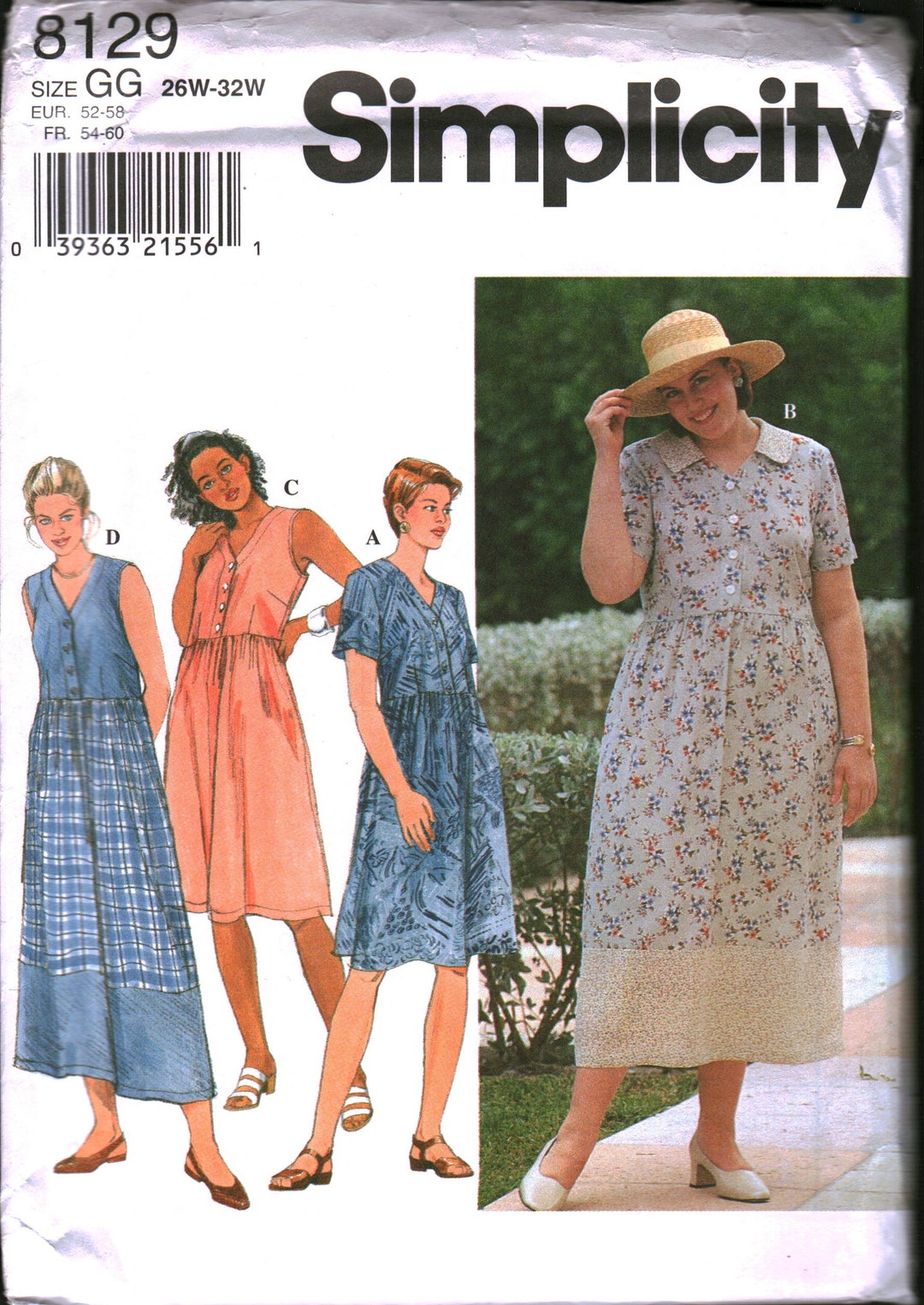 8129 Simplicity Vintage SEWING Pattern Misses Dress OOP - Etsy