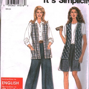 7327 Simplicity Vintage SEWING Pattern Misses' Split Skirt Vest OOP - Etsy