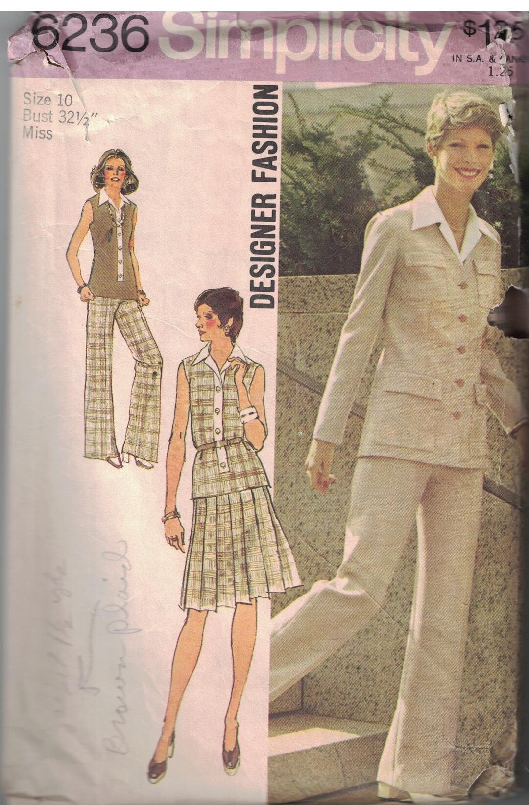 6236 Vintage Simplicity SEWING Pattern Misses 1970's Skirt Cardigan ...