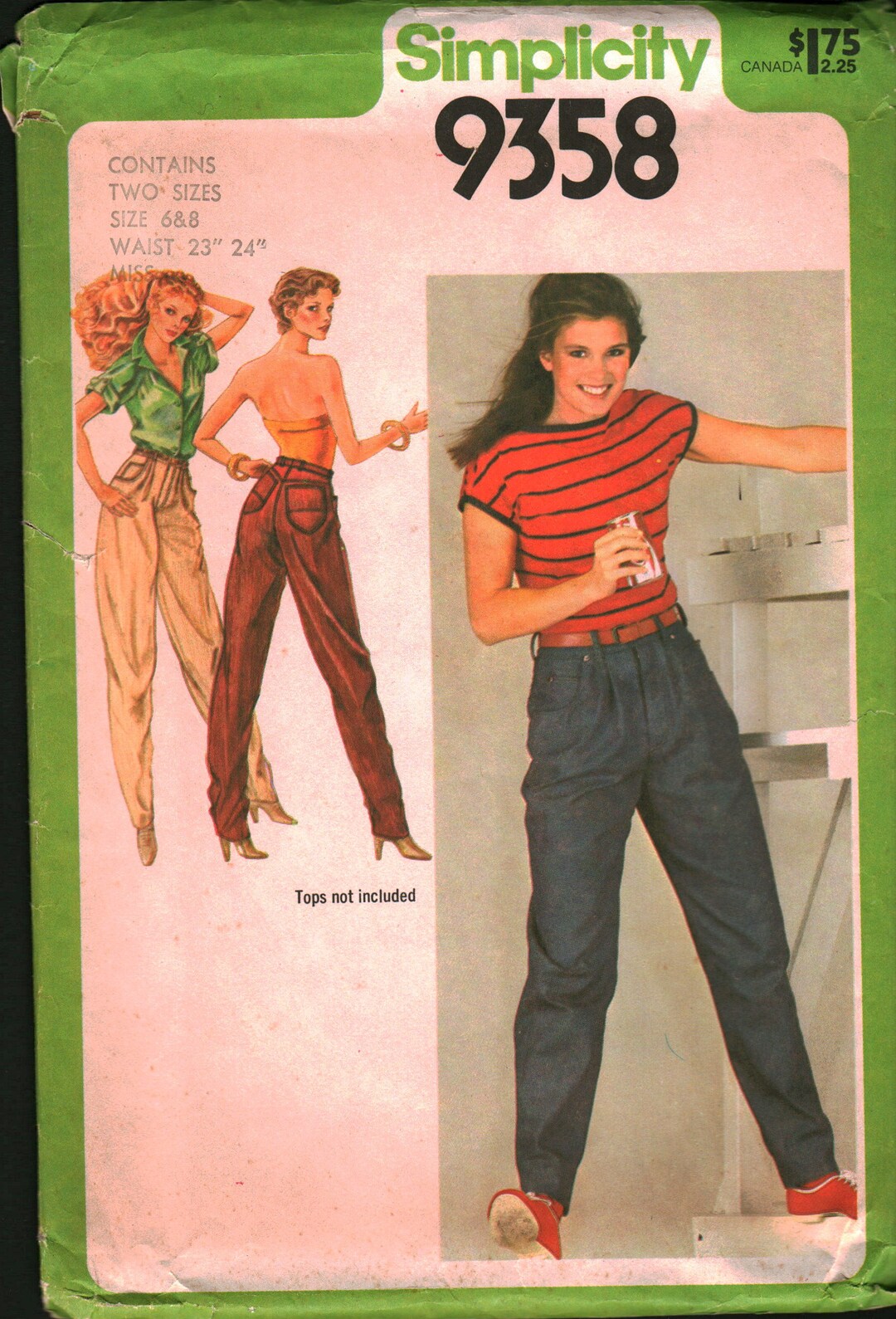 9358 Simplicity Vintage SEWING Pattern Misses' Jeans OOP - Etsy