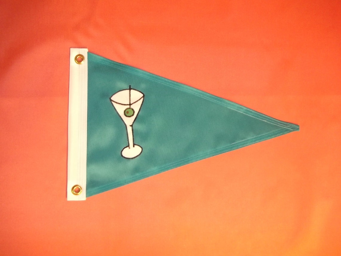 Boat Flag Gin Martini Cocktail Nautical Pennant Gift for Him ...