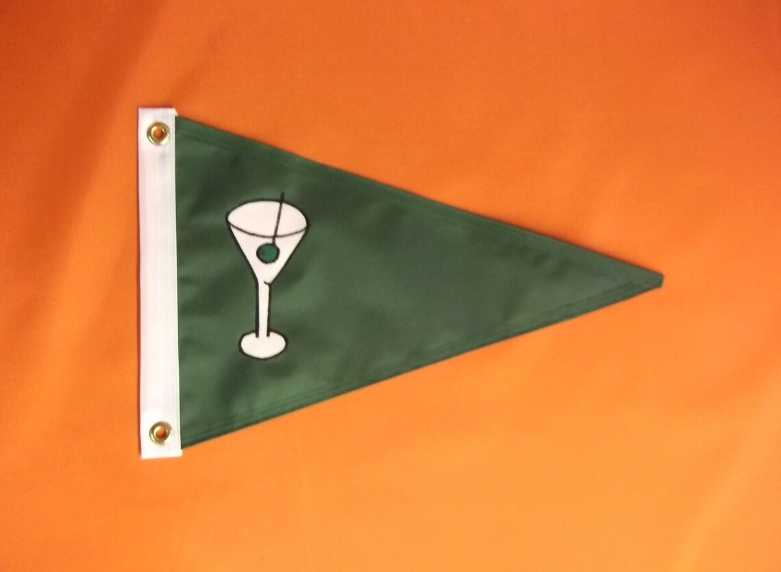 Boat Flag GIN MARTINI Cocktail Nautical Pennant Custom COLORS - Etsy UK