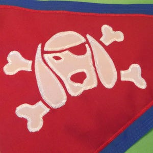 Doggie Pirate Jolly Roger Red Flag Boat Flag Theflagchick - Etsy