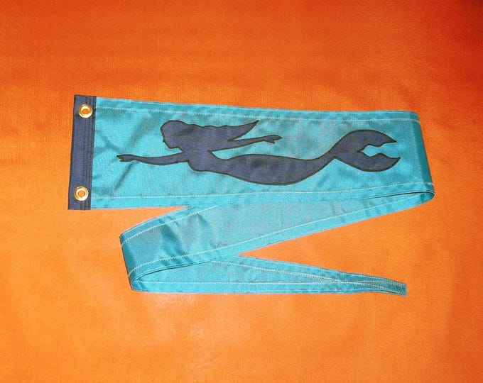 Mermaid Boat Streamer Nautical Flag OOAK Gift for Her Theflagchick - Etsy