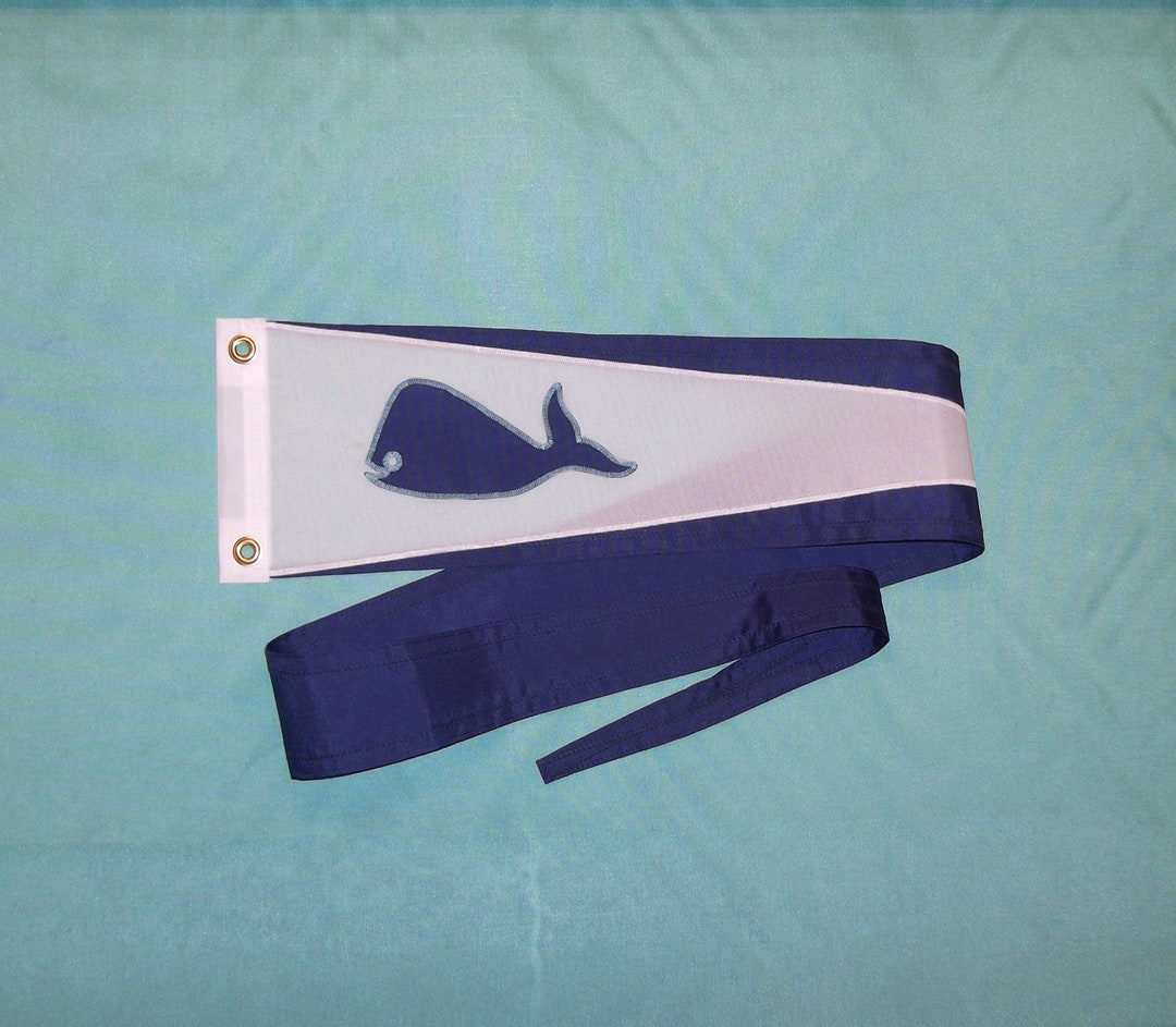 Navy Blue Whale Masthead Streamer Boating Gift for Her the - Etsy