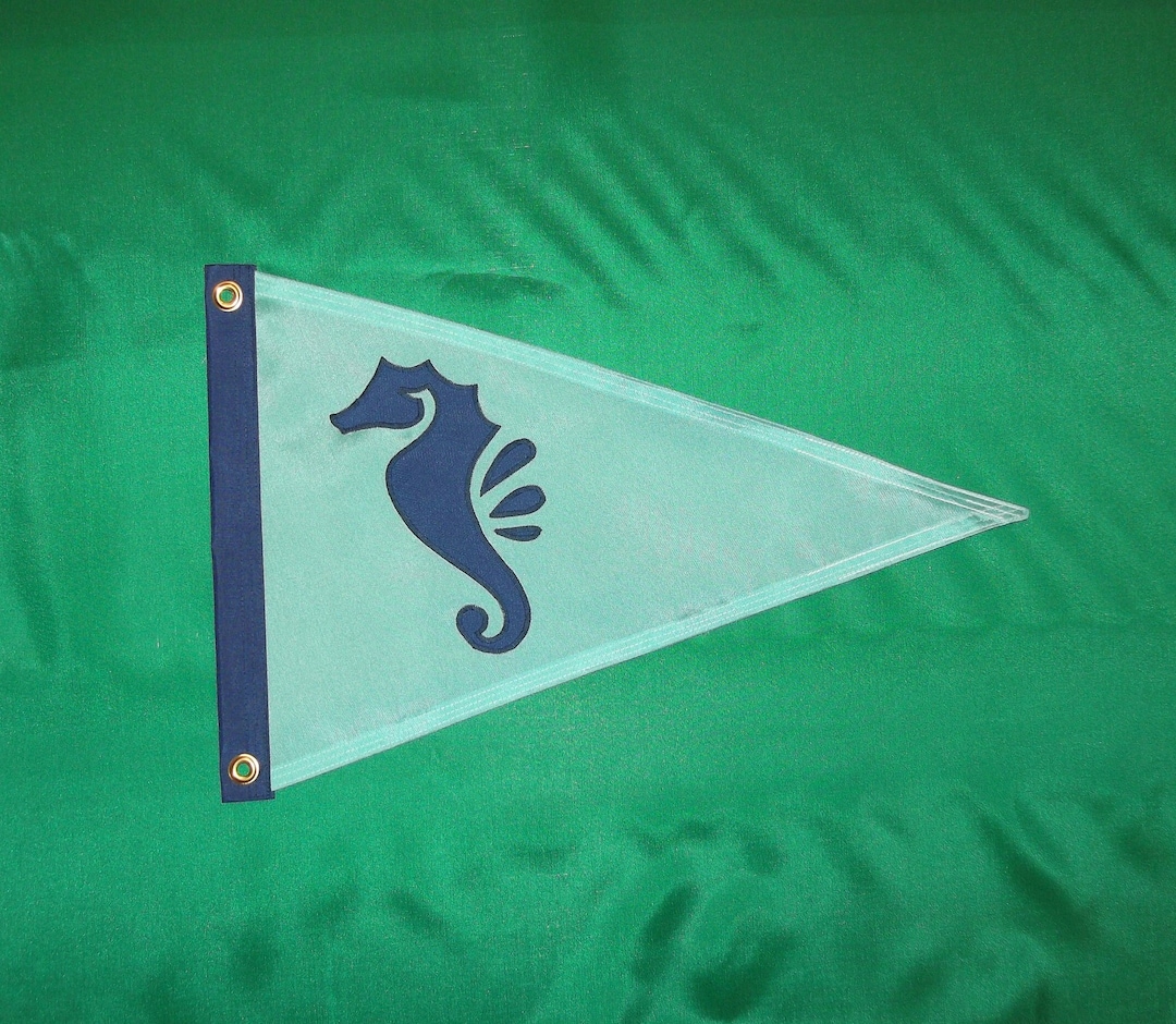 Cute Boat Flag Seahorse Hippocampus Nautical Theflagchick - Etsy