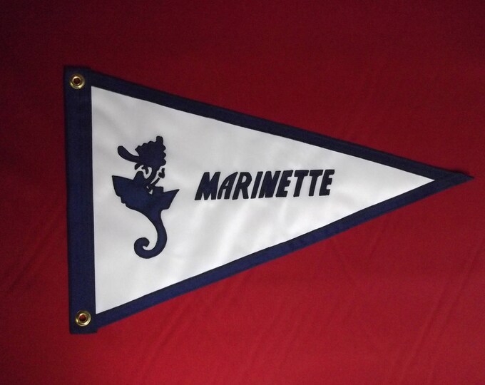 Marinette Boat Burgee Custom Flag Nautical Boating Gift for Him ...