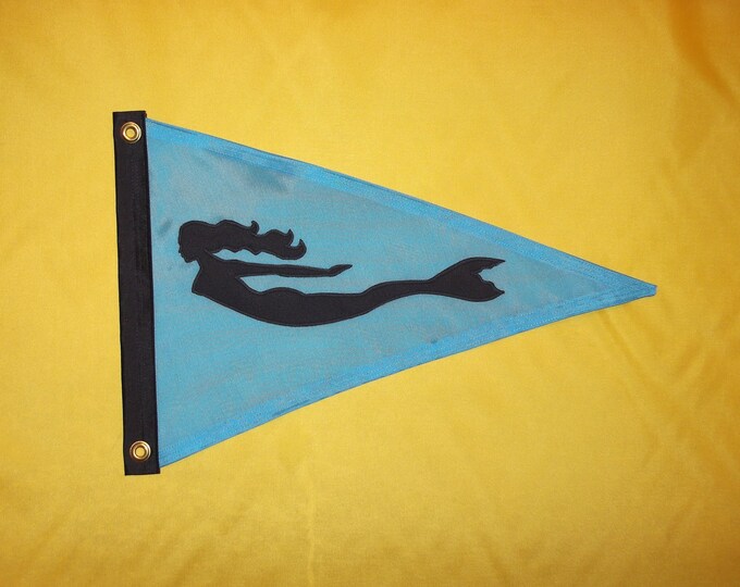Mermaid Boat Flag Nautical Gifts Blue Gift for Her Theflagchick - Etsy