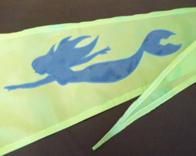 Boat Flag Nautical Mermaid Light Green Boating the Flag Chick - Etsy