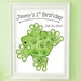 Frog Fingerprint Guest Book - Frog Birthday Party - Froggy Baby Shower ...