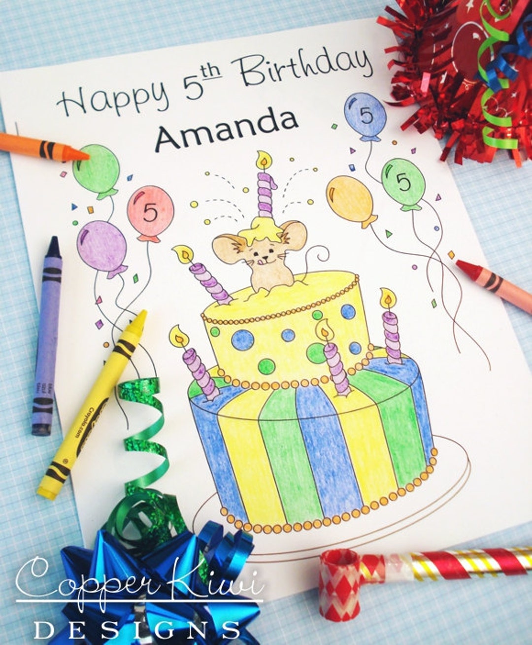 Birthday Coloring Book - Kids Party Favors - Girls / Boys Party Favors ...