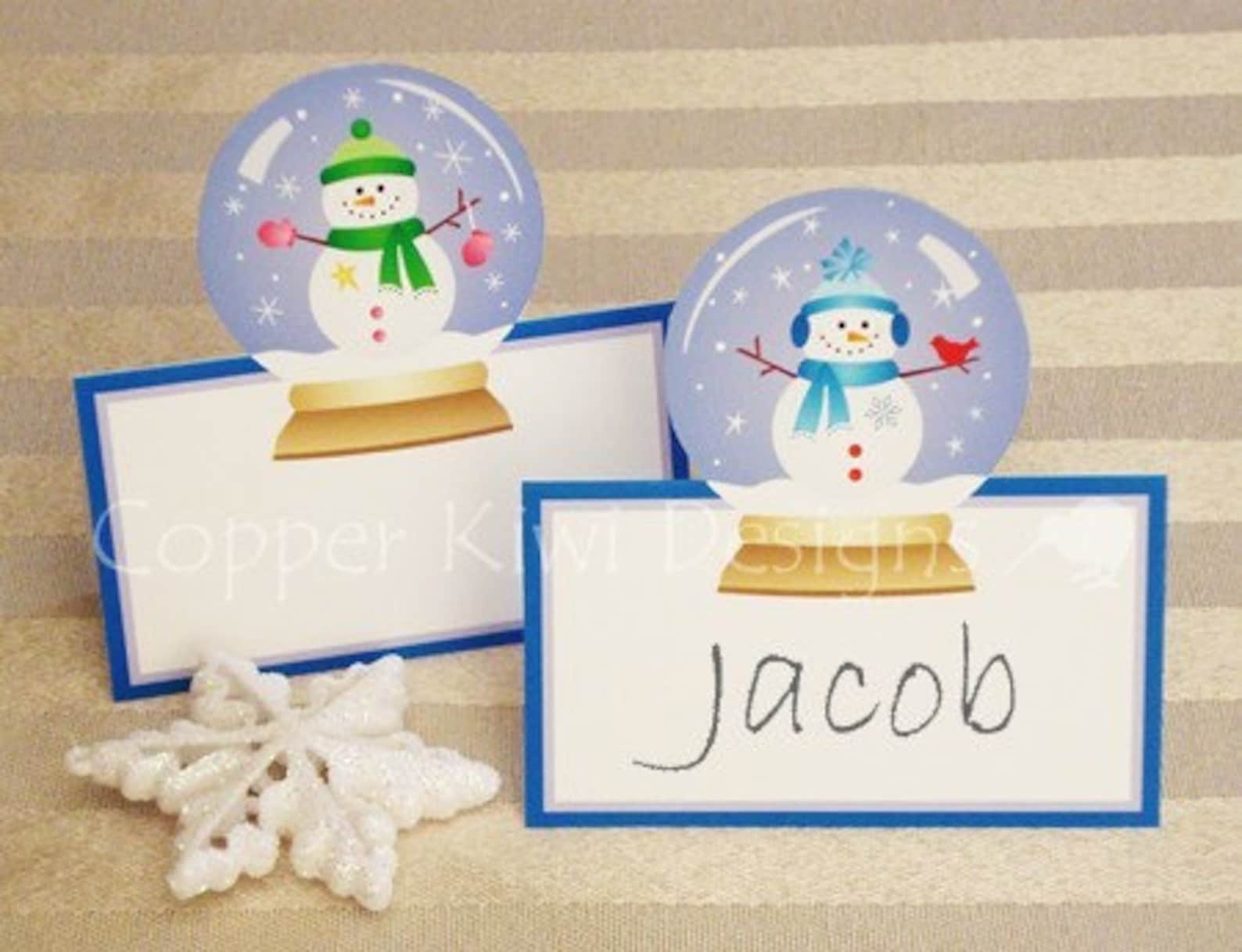Printable Place Card Set PDF File Holiday Place Setting - Etsy