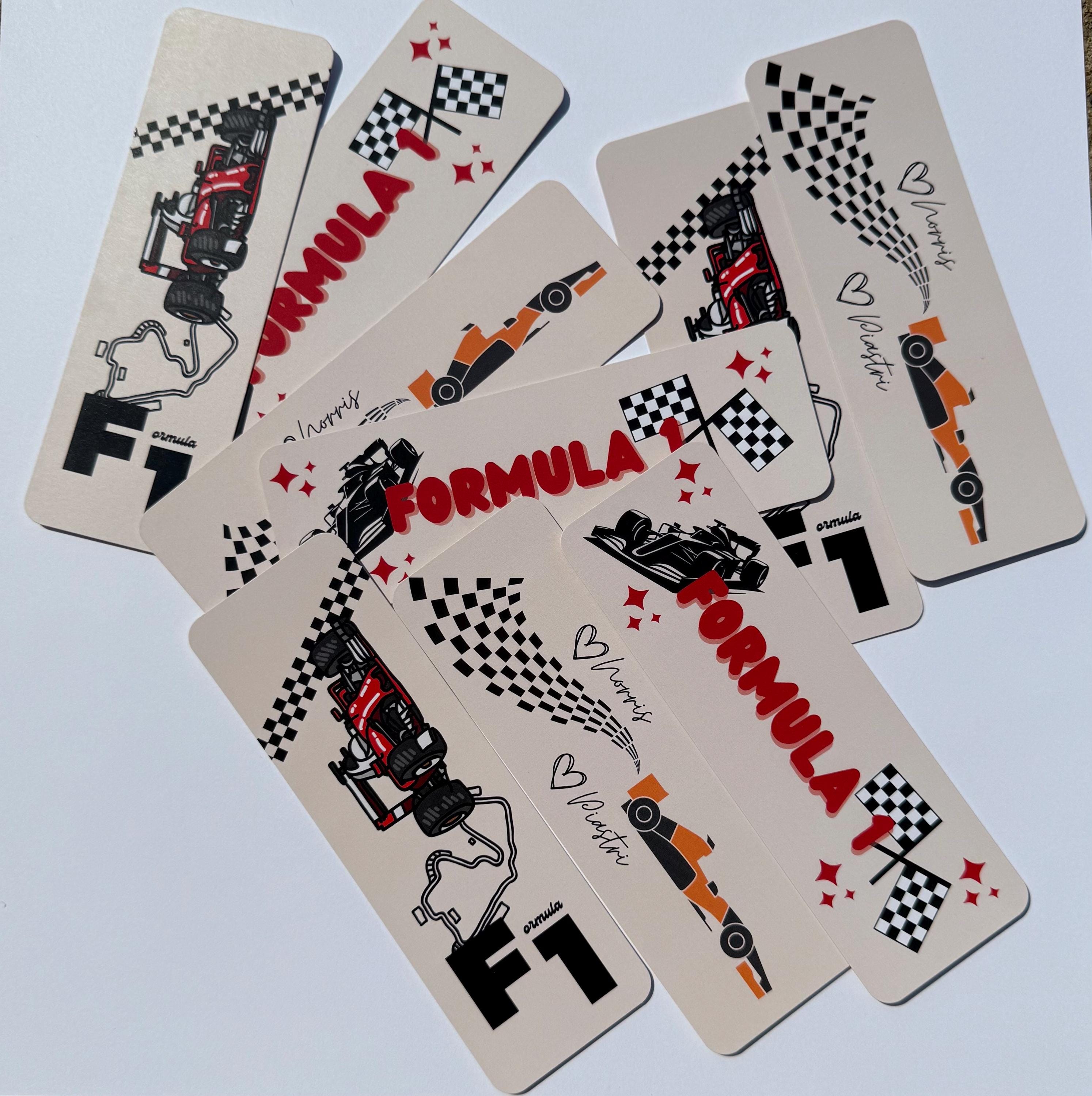Formula 1 Racing Cardstock Bookmarks – | F1 Gifts for Book Lovers ...
