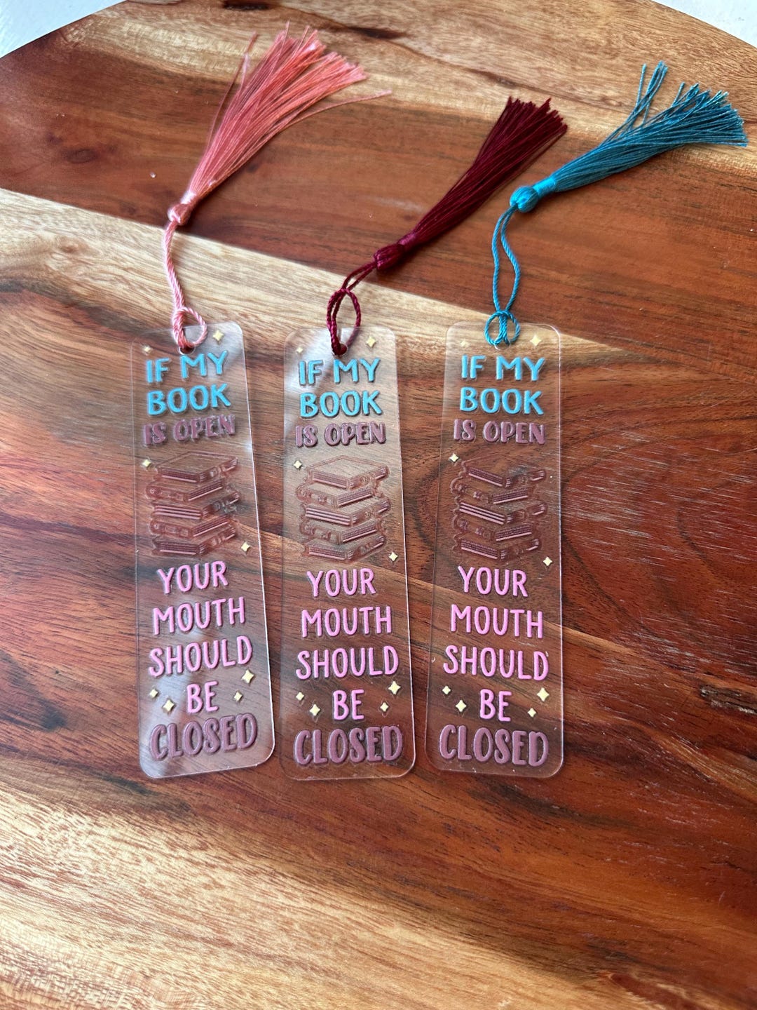 Funny “if My Book is Open, Your Mouth Should Be Closed” Bookmark - Etsy