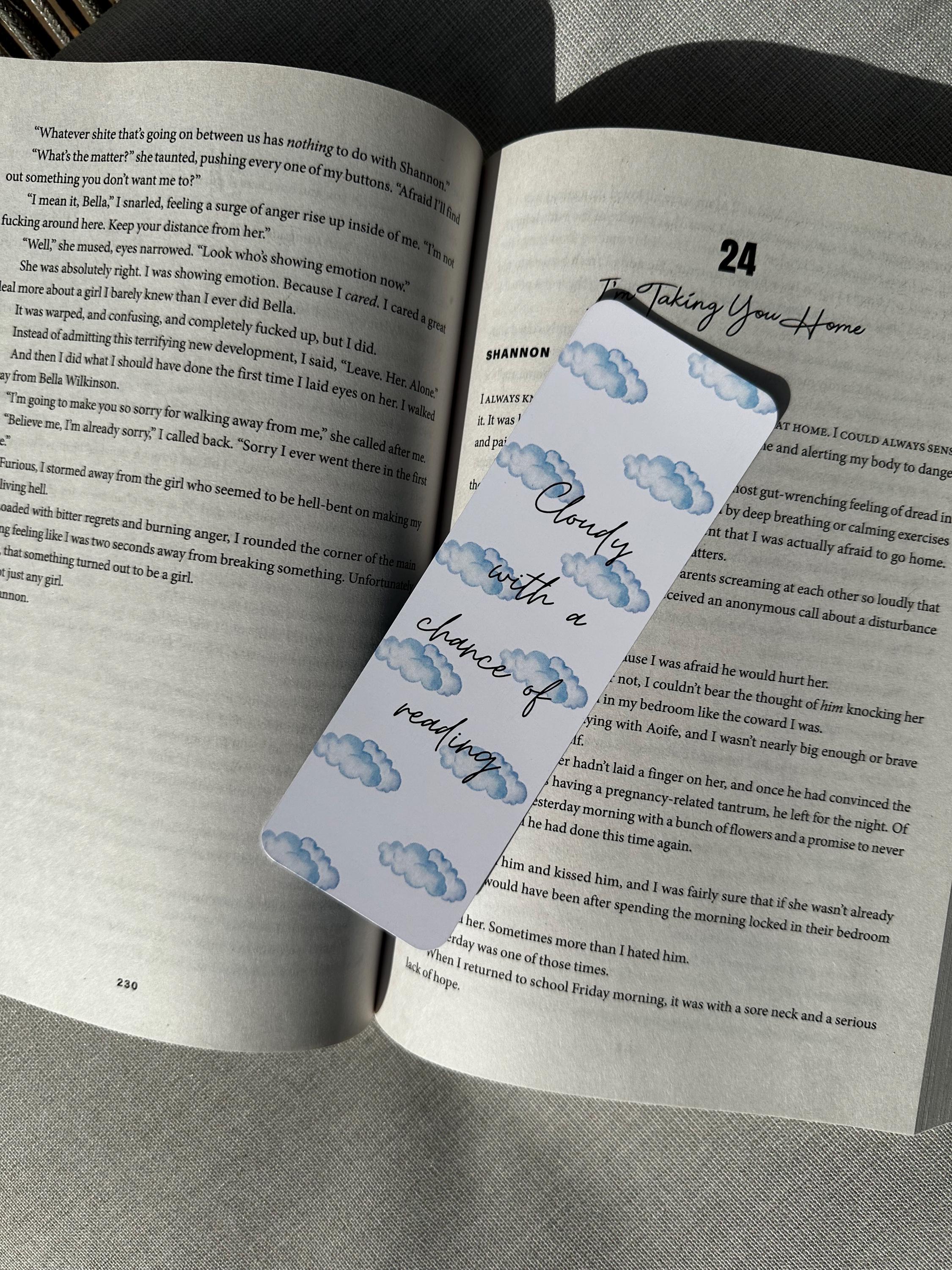 Cloudy With a Chance of Reading – Whimsical Cloud Bookmark - Etsy