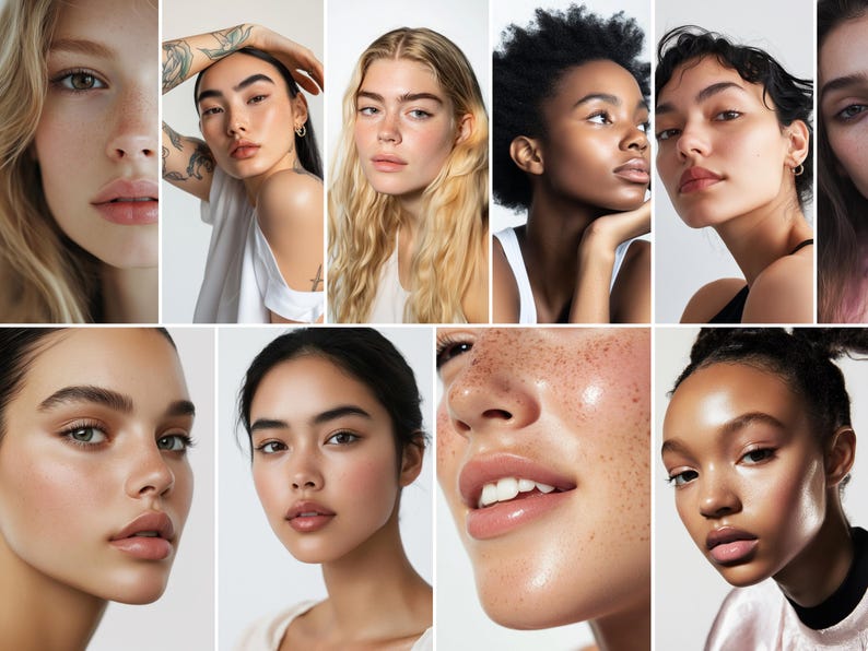 Realistic Gen Z Faces Stock Photo Bundle | 150 Files, 50 Unique Natural ...
